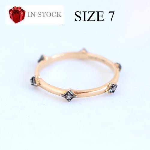 Rose World Champagne Diamonds Stack Band Ring – Trends & Traditions ...